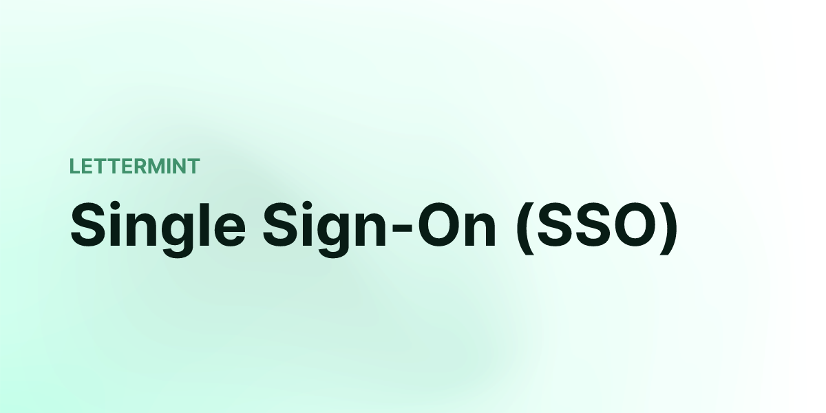 Single Sign-On (SSO) - Roadmap